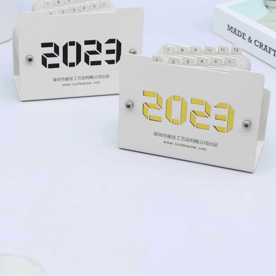 Custom 2023 Calendar Desk Office Decoration Metal Calendar - Buy Custom ...