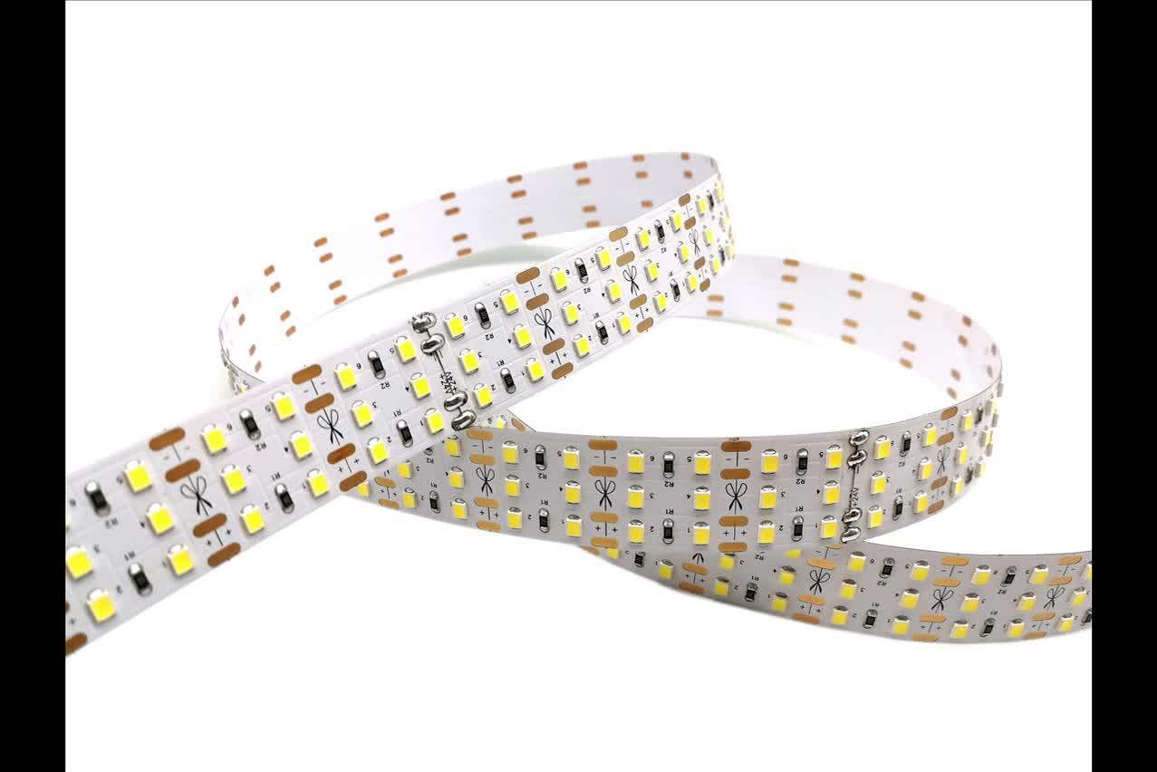 Triple Rows Super Bright 24v Led Strip 2835 264leds Three Line Flexible ...