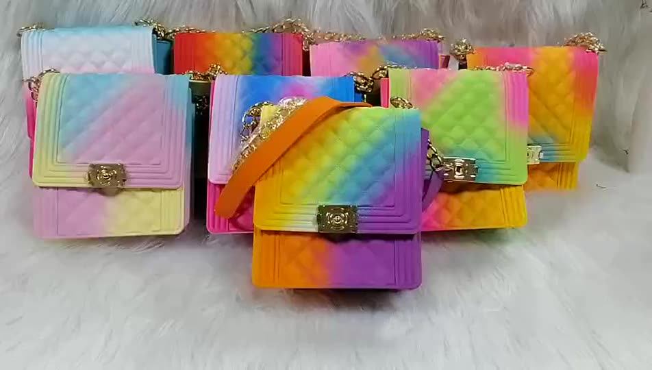 Gw Jelly Handbag Purses Clear Women Handbag Fashion Luxury Chain ...