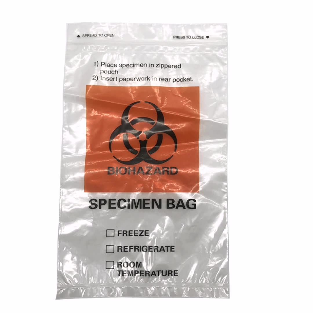 Laboratory Medical Biohazard Plastic Specimen Bag - Buy Biohazard ...