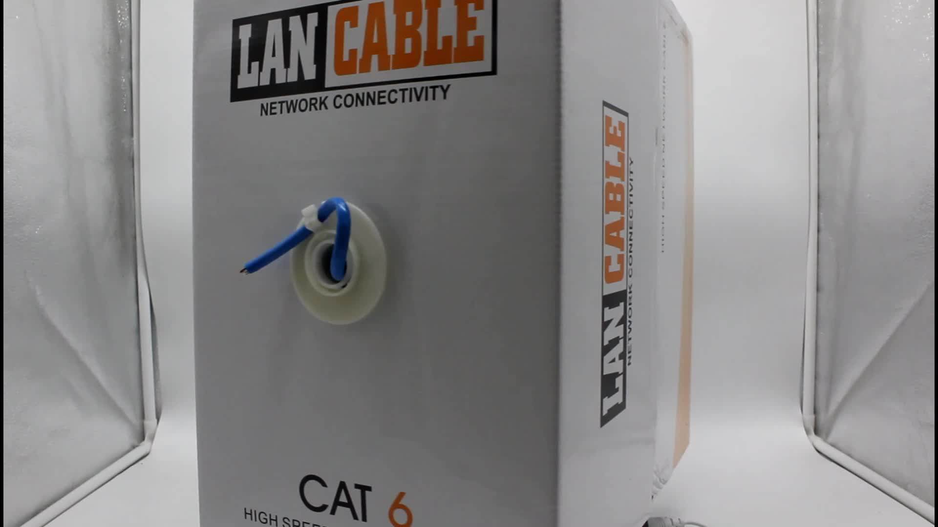 Indoor Cat 6 305m Pull Box Cat6 Utp Bare Copper 0.56 23awg Lan Cable ...