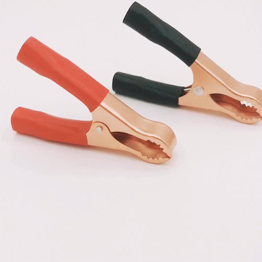 80mm 50a Copper Plated Metal Battery Terminal Alligator Clip Crocodile ...