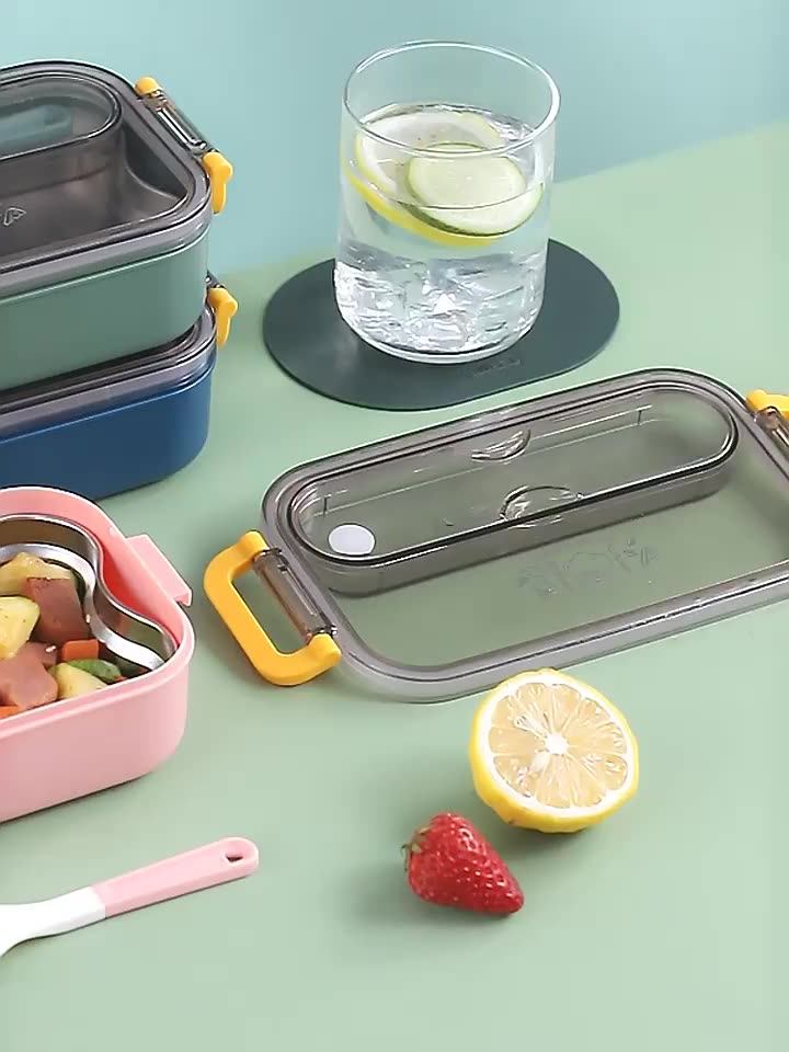 2023 Best Single Layer Stainless Steel Inner Liner Lunch Box With Spoon ...