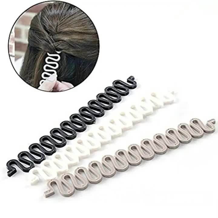 French Twist Plait Hair Braiding Tool Holder Roller Diy Bun Maker ...