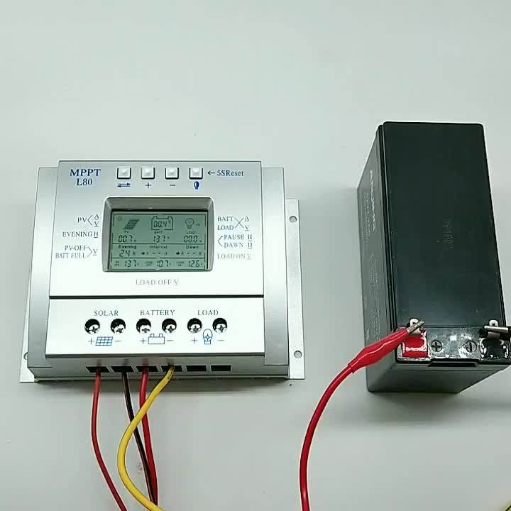 Powmr Mppt And Pwm 80a 12v/24v Solar Charge Controller Timer Controller ...