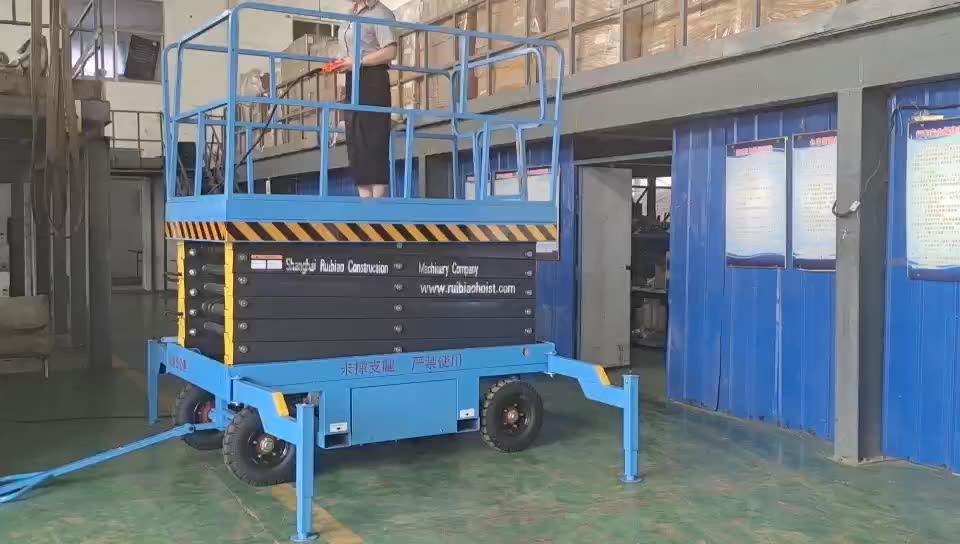 10m Scissor Lift Trailer Hydraulic Scissor Mobile Elevating Work ...