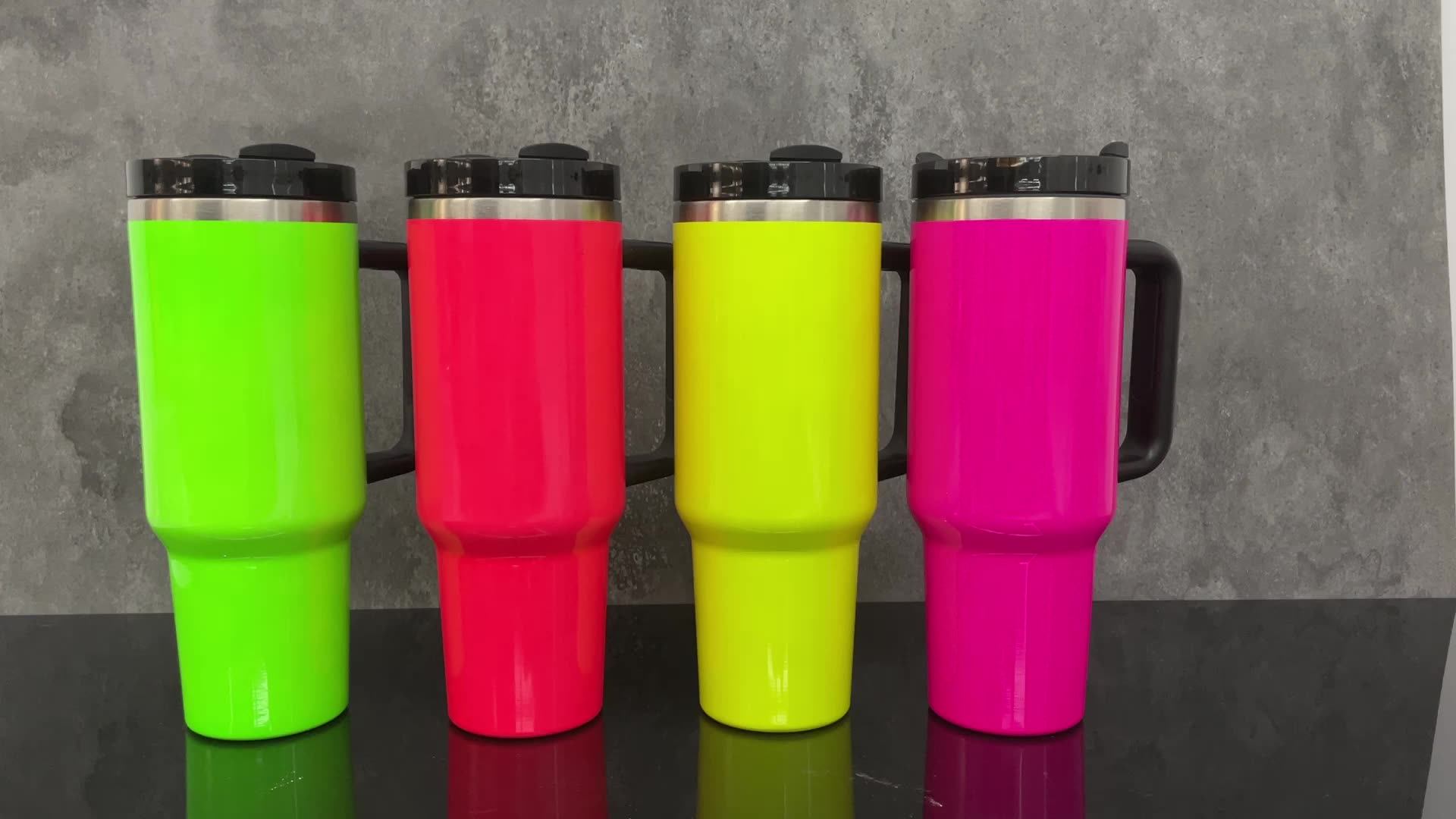 Blank Sublimation Neon 40oz Quencher Tumbler Cups Sublimation Neon 30oz ...