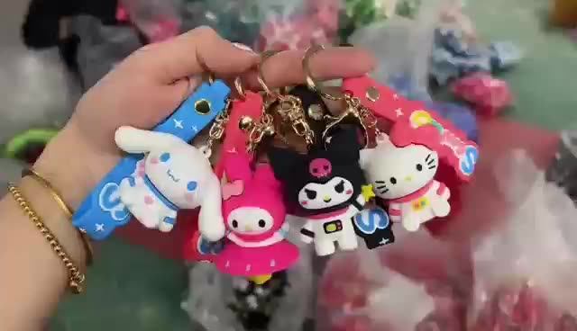 Customised 3d 2d Anime Keychain Logo Rubber Strap Cartoon Pendant Boba ...