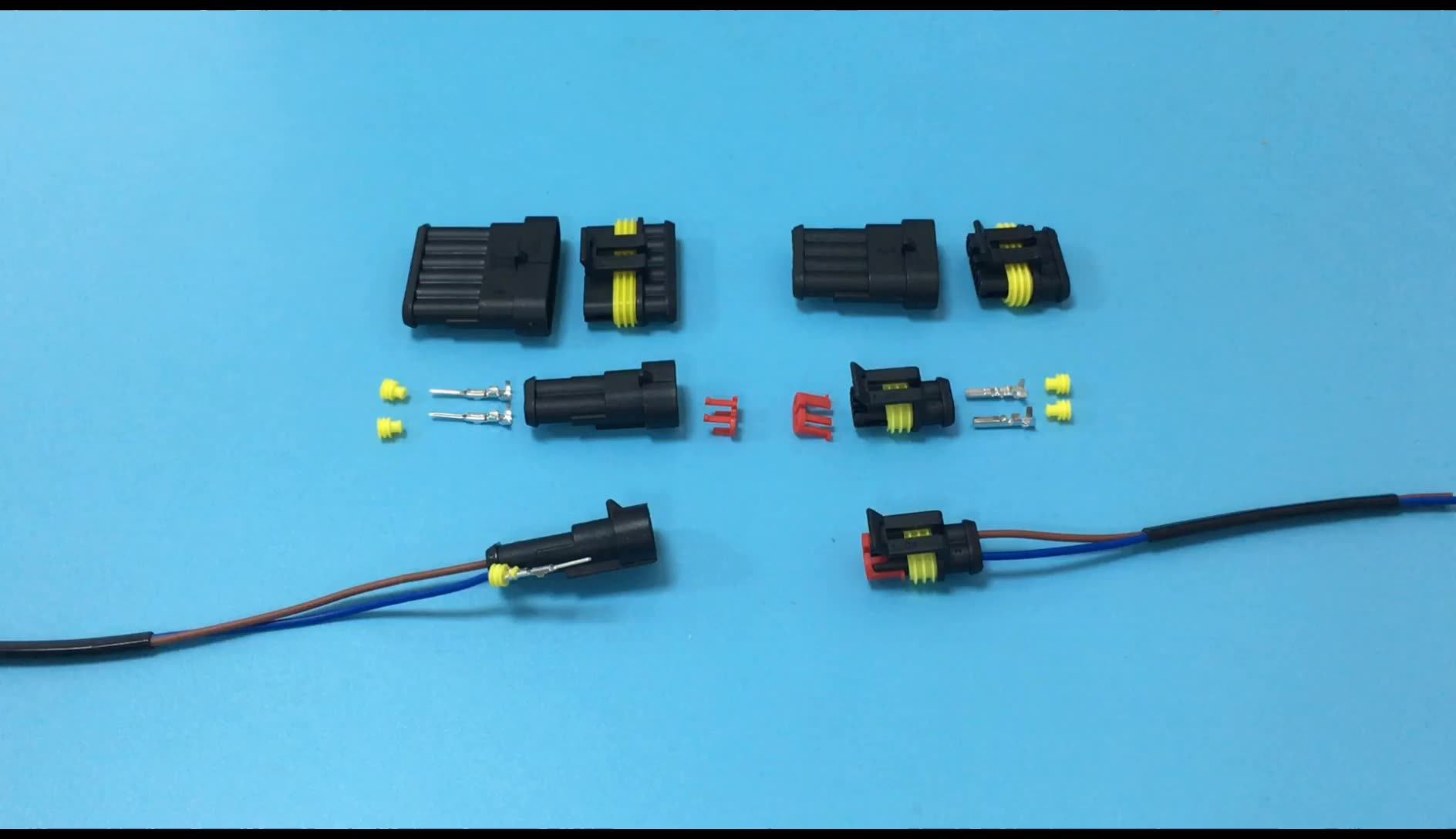 Dj7021-1.5-11 1.5 Series 1 2 3 4 5 6 Pin Way 282080-1 Male Female Amp ...