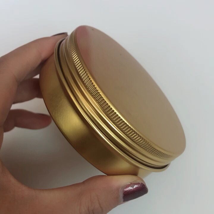 120ml Round Gold Alumminum Tins With Screw Cap Wholesale Aluminum Tins ...