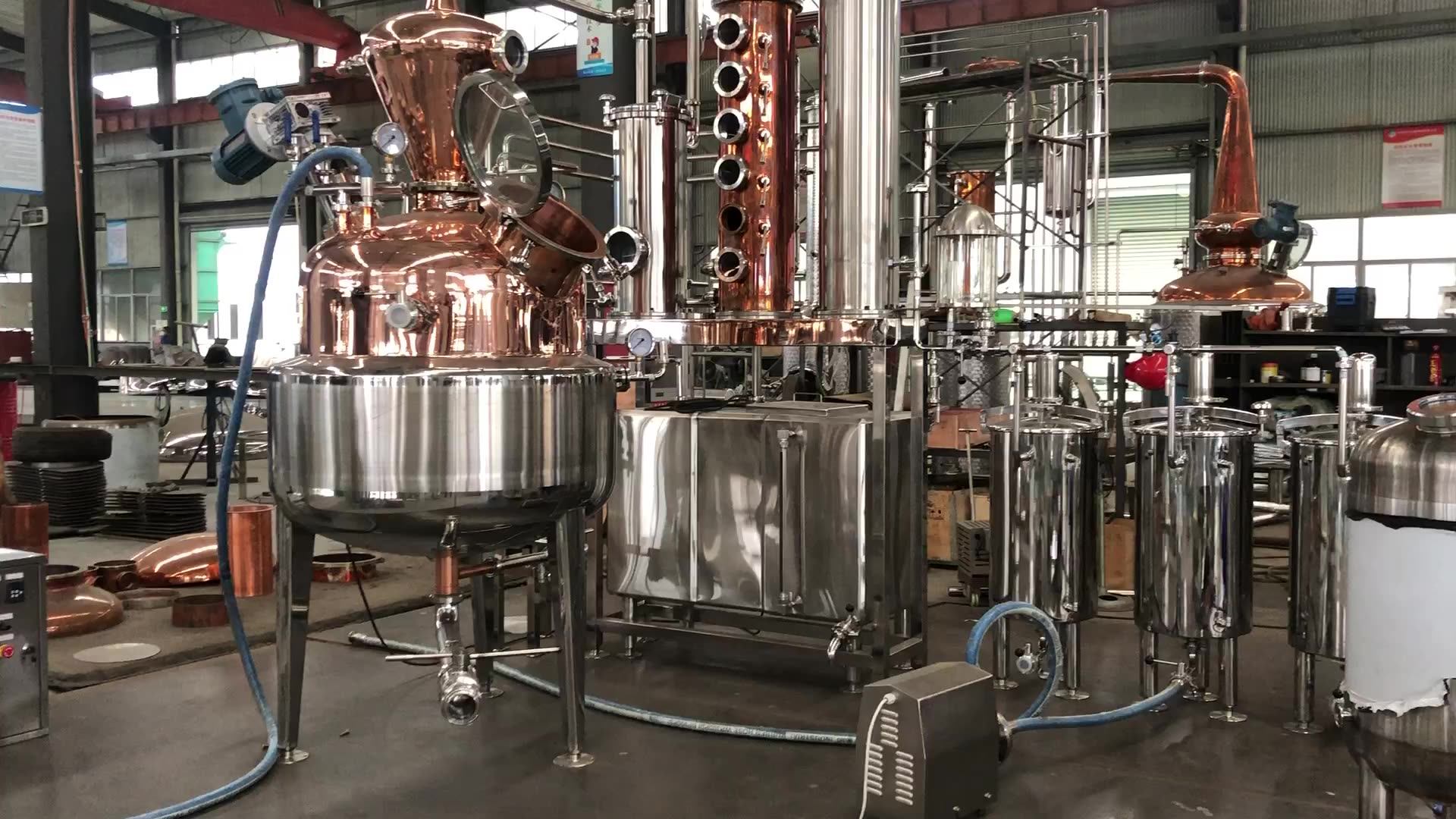3000l/5000l Automatic Alcohol Distiller Whiskey Still With Bubble Plate ...