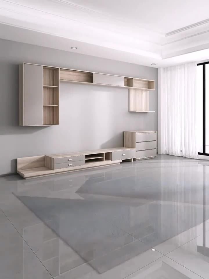 Modern Wooden Console Bench Tall Console Cabinet Office Tv Stand Wall ...