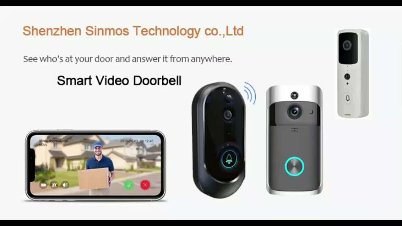 Visual Interfone Wireless Door Bell Camera Night Vision Waterproof ...