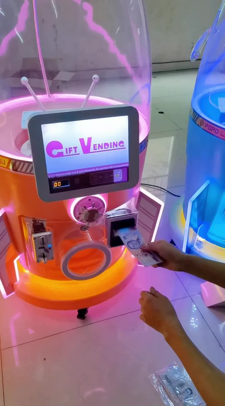 Shopping Mall Coin Operated Pink Twisted Egg Vending Machine Kids Toy ...