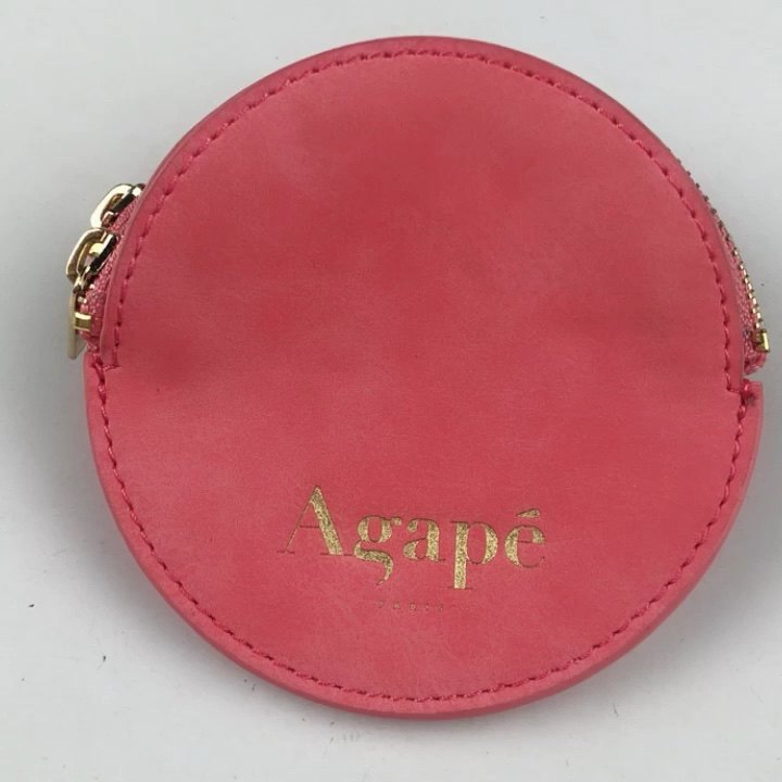 Custom Pu Round Leather Mini Coin Purse With Zipper Wallet Coin Purse ...