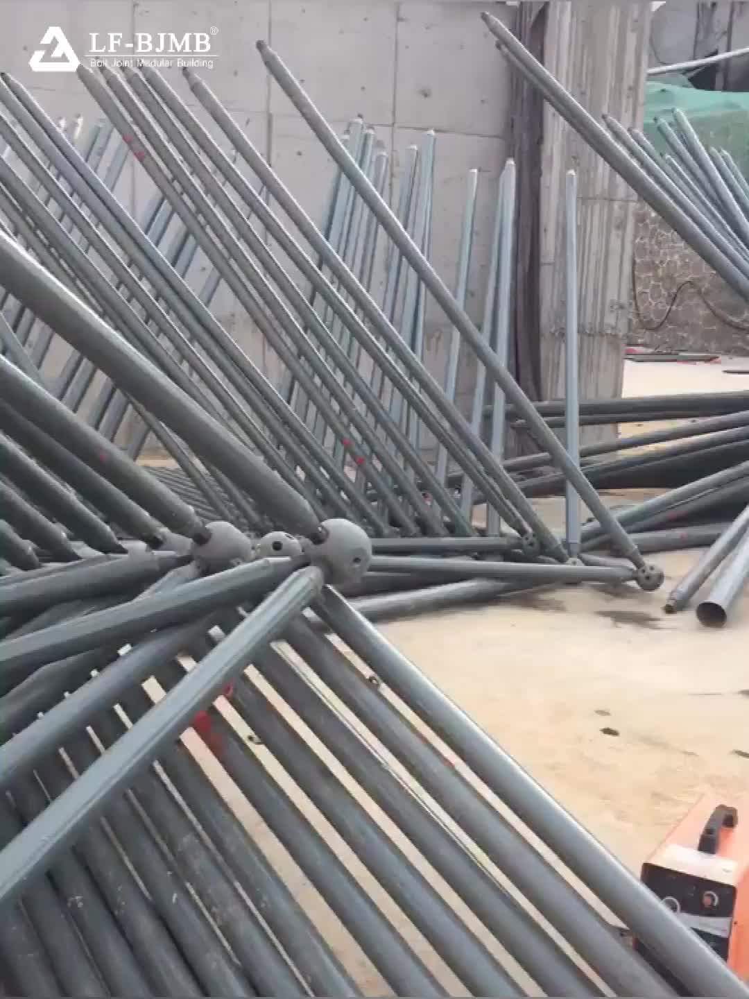 Prefab Galvanized Steel Bolted Ball Connection Space Frame - Buy Space ...