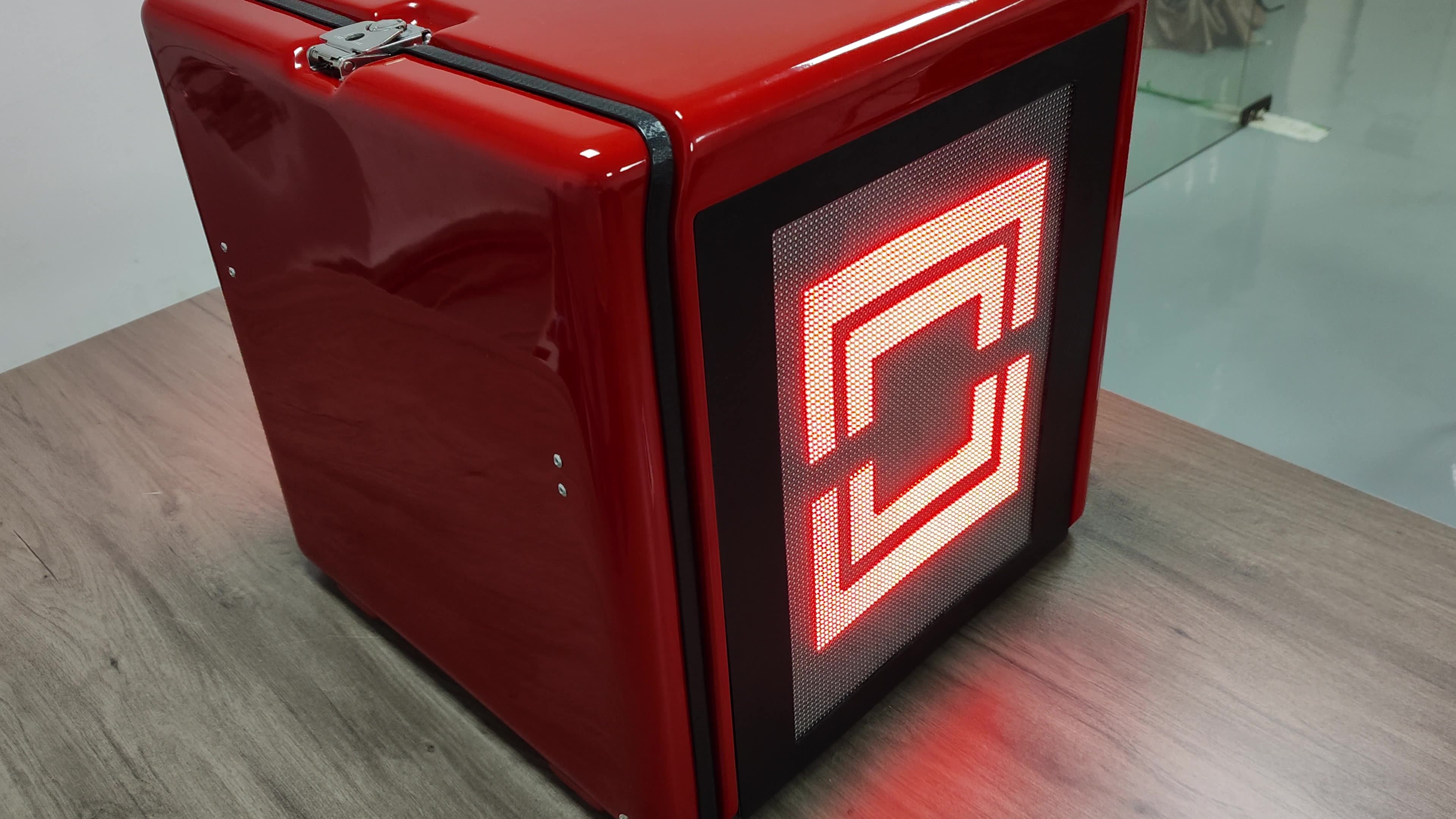 Hxtech Customized Logo Folded Led Motorcycle Rear Boxes Food Takeout ...