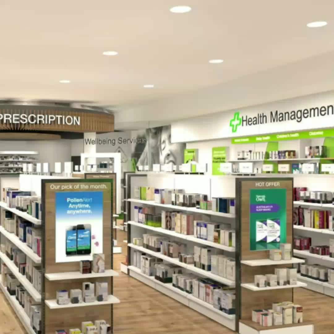 Retail Pharmacy Shop Interior Design,Pharmacy Shop Counter Design - Buy ...