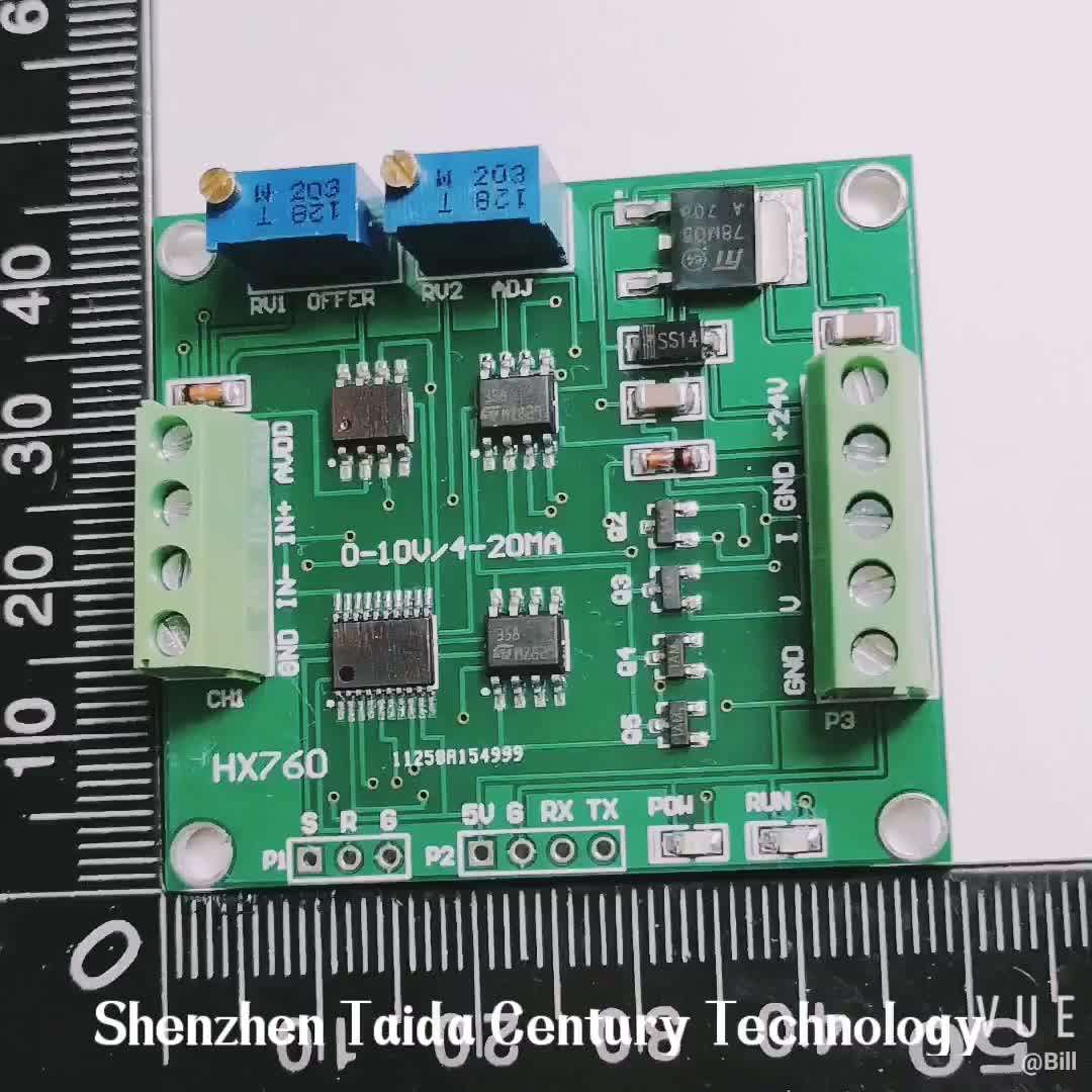 Taidacent 4-20ma 0-10v Linear Weight Transmitter Board Strain Gauge ...