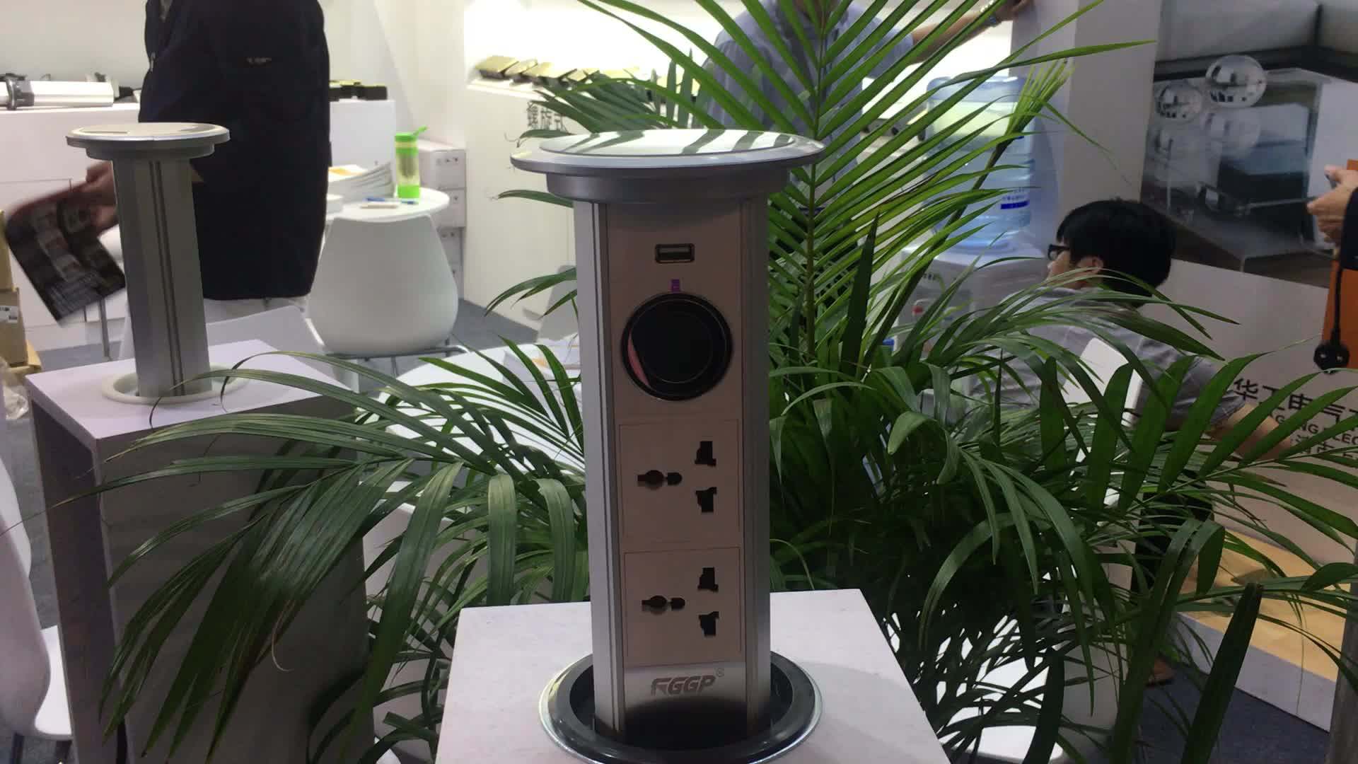 Motorized Pop Up Desktop Vertical Power Socket Multi Plug With ...