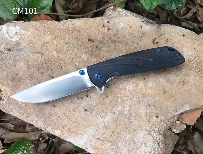 Factory Custom Oem Black G10 Handle Material Folding Pocket Knife D2 ...