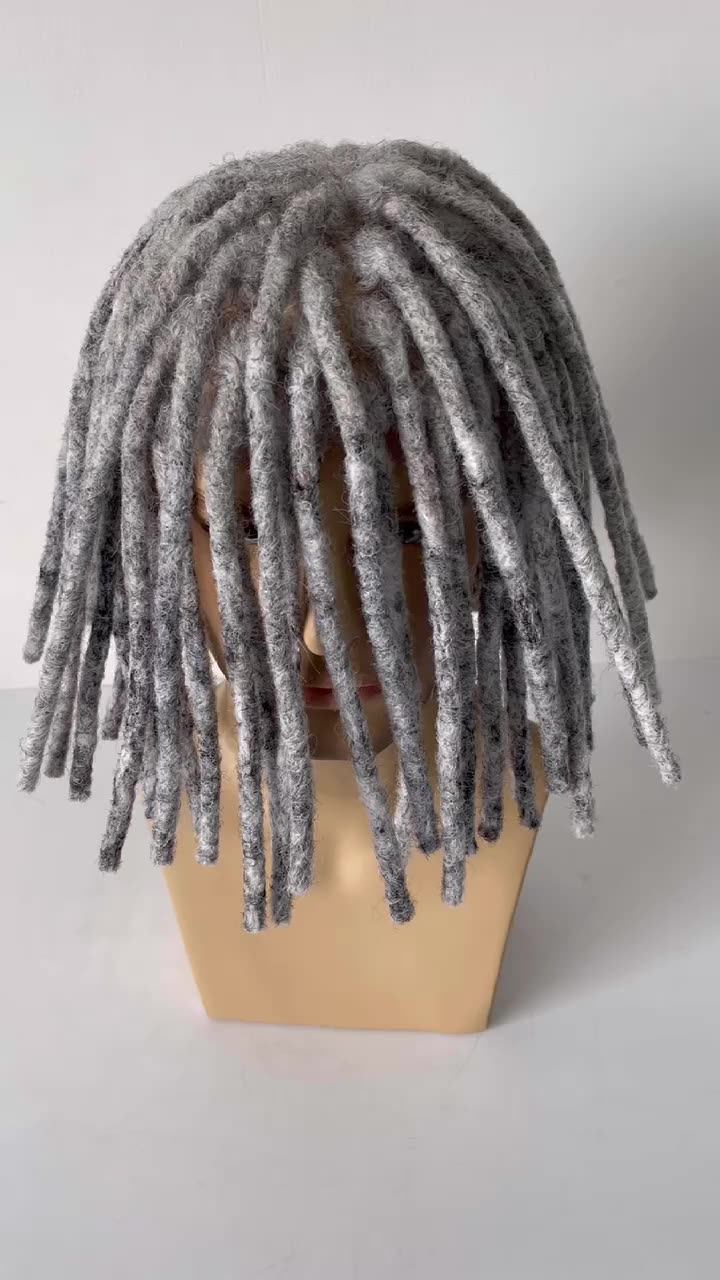 10 Inches Dreadlocks Topper Malaysian Virgin Human Hair System #1b80 ...