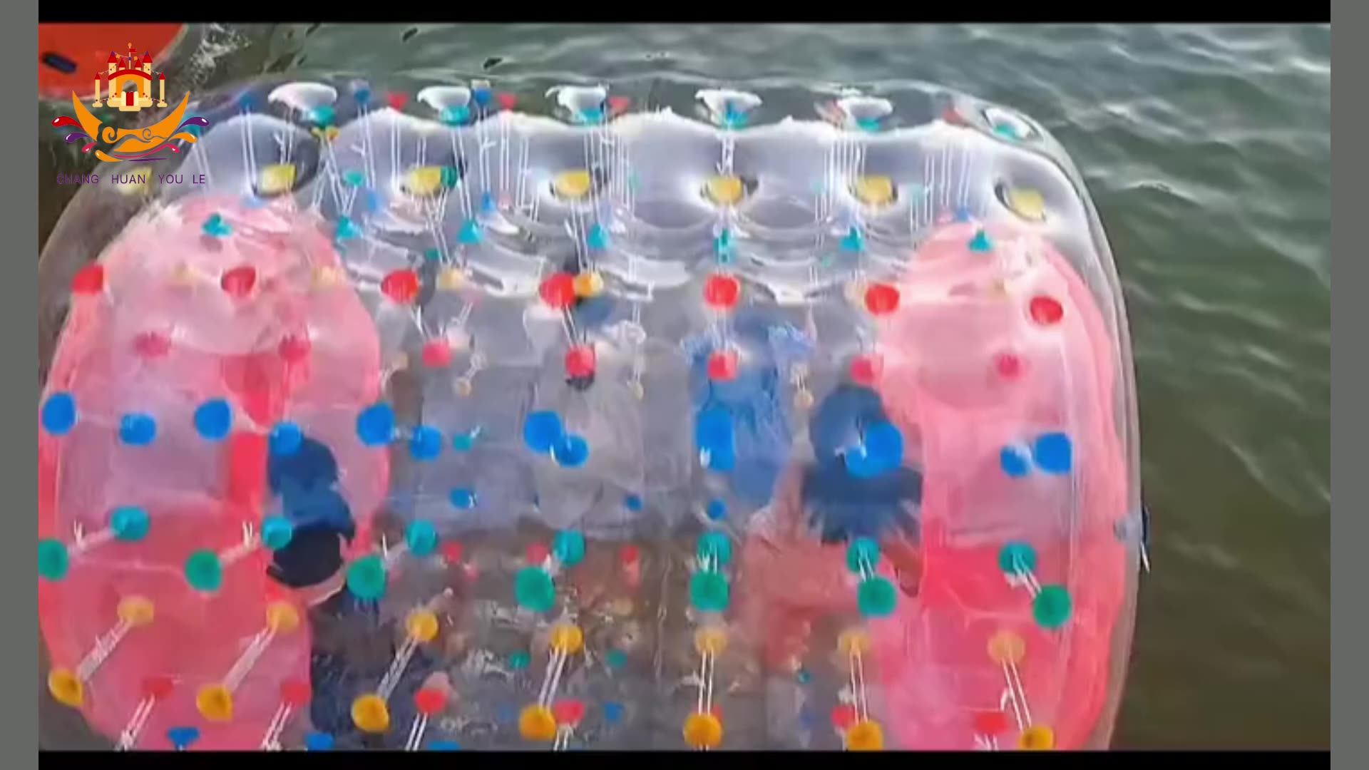 Colorful Funny Aqua Park Floating Games Rolling Wheel Inflatable Water ...
