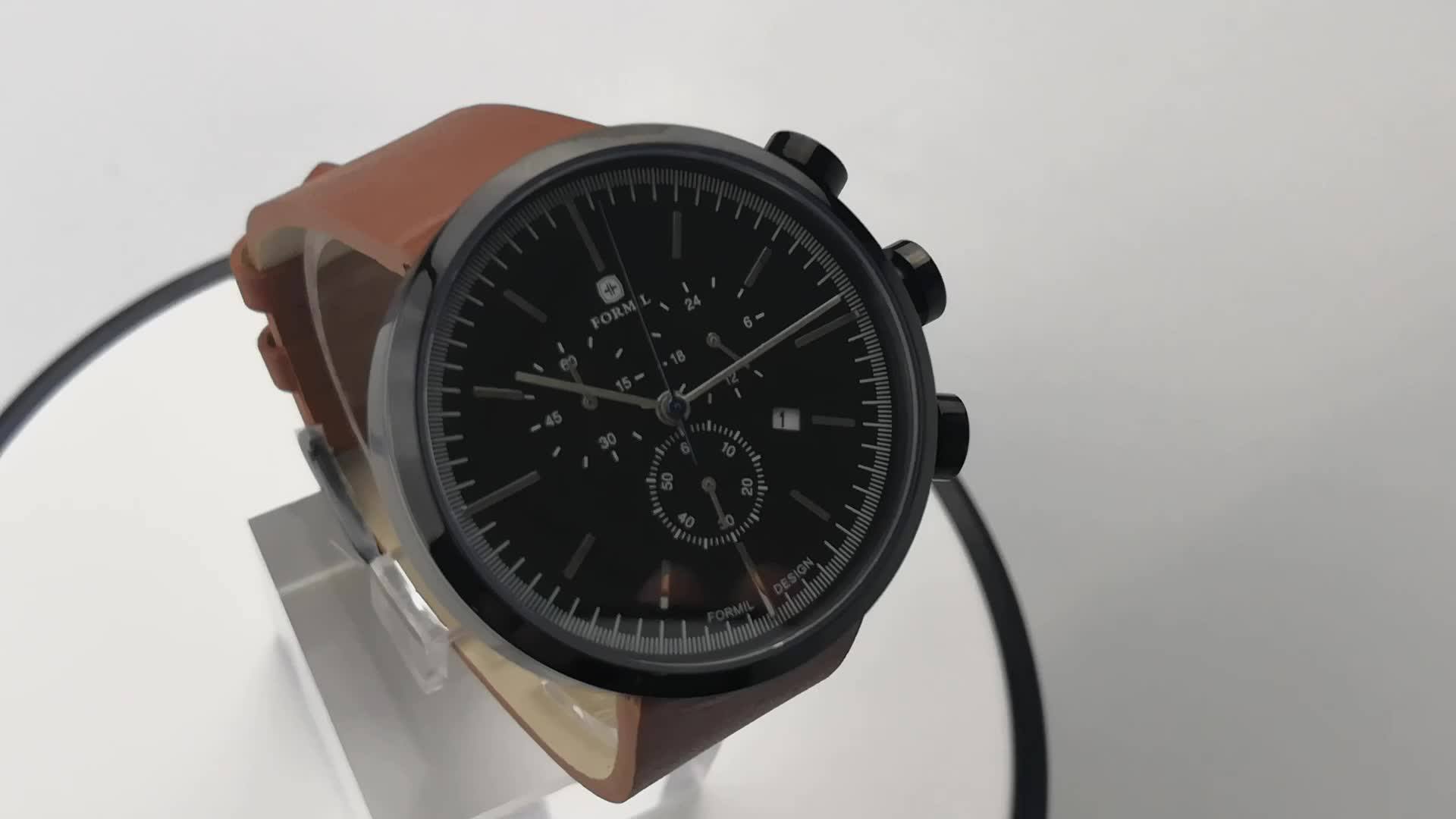 Luxury Japan Movt Quartz Watch Custom Made Stainless Steel Back ...