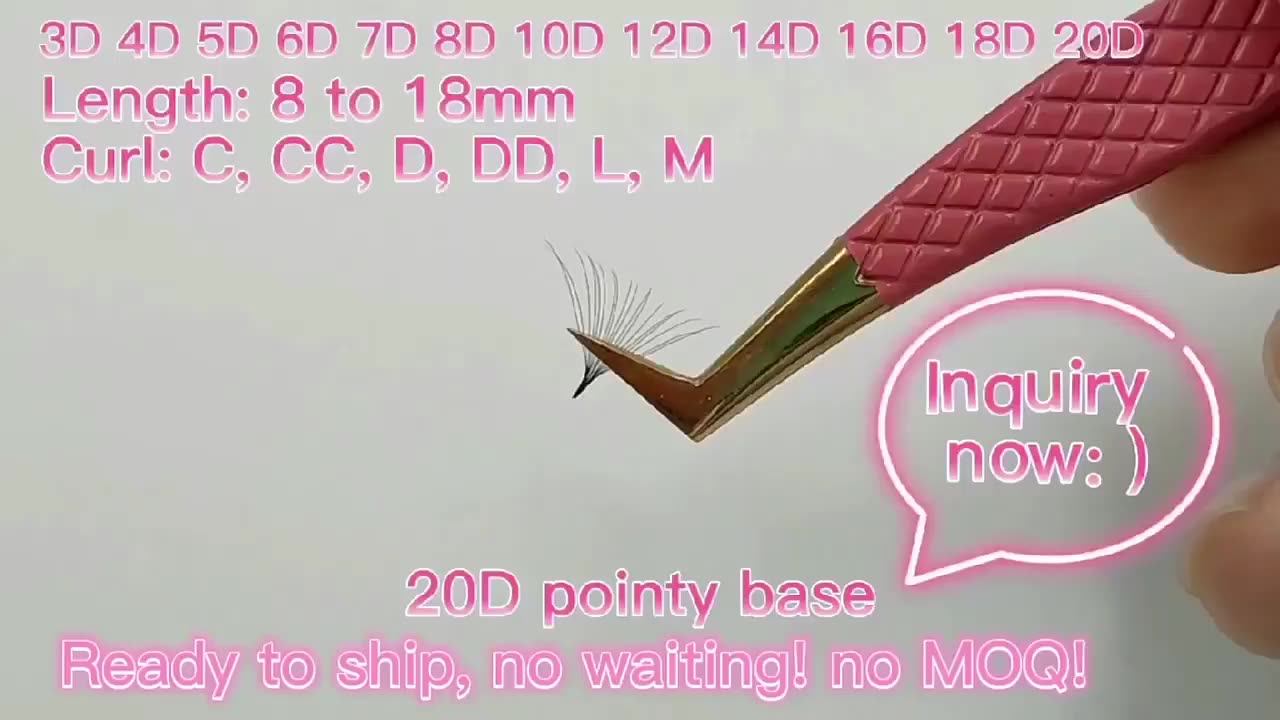 Customized Promade Lash Extension Fans With Ultra Dark Korean Pbt ...