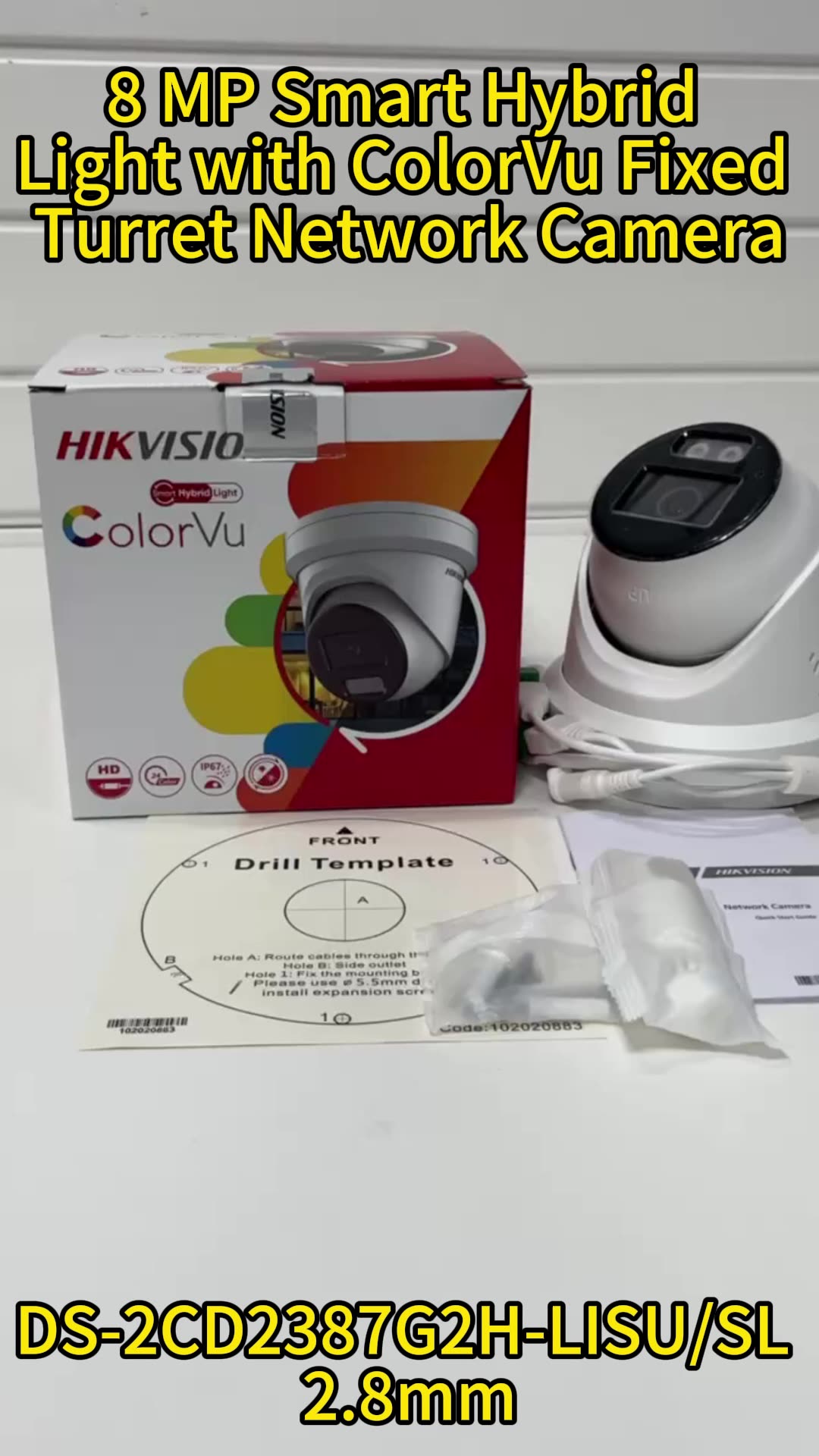 Original Hikv Vision 4mp Smart Hybrid Light Dual Light Colorvu Two Way Audio Fixed Turret ...