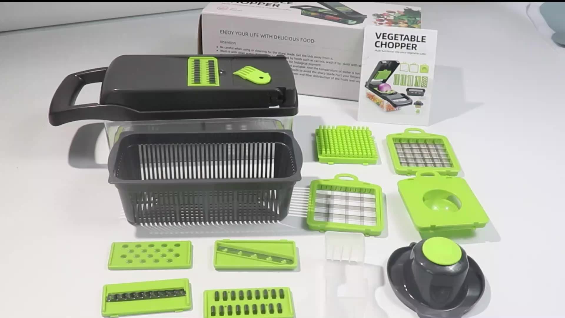 14 In 1 Vegetable Chopper Vegetable Slicer Chopper Potato Cutter ...