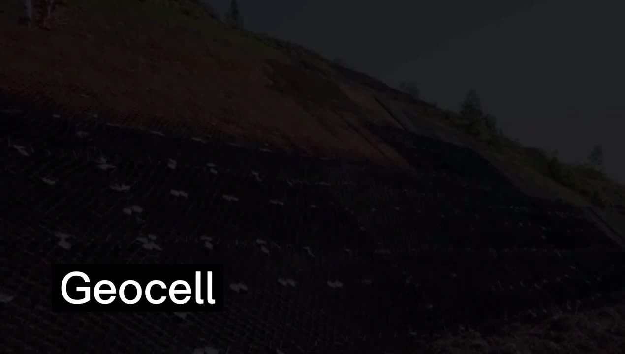 Plastic Erosion Control Ground Stabilization Grid 150mm Geocell Erosion ...