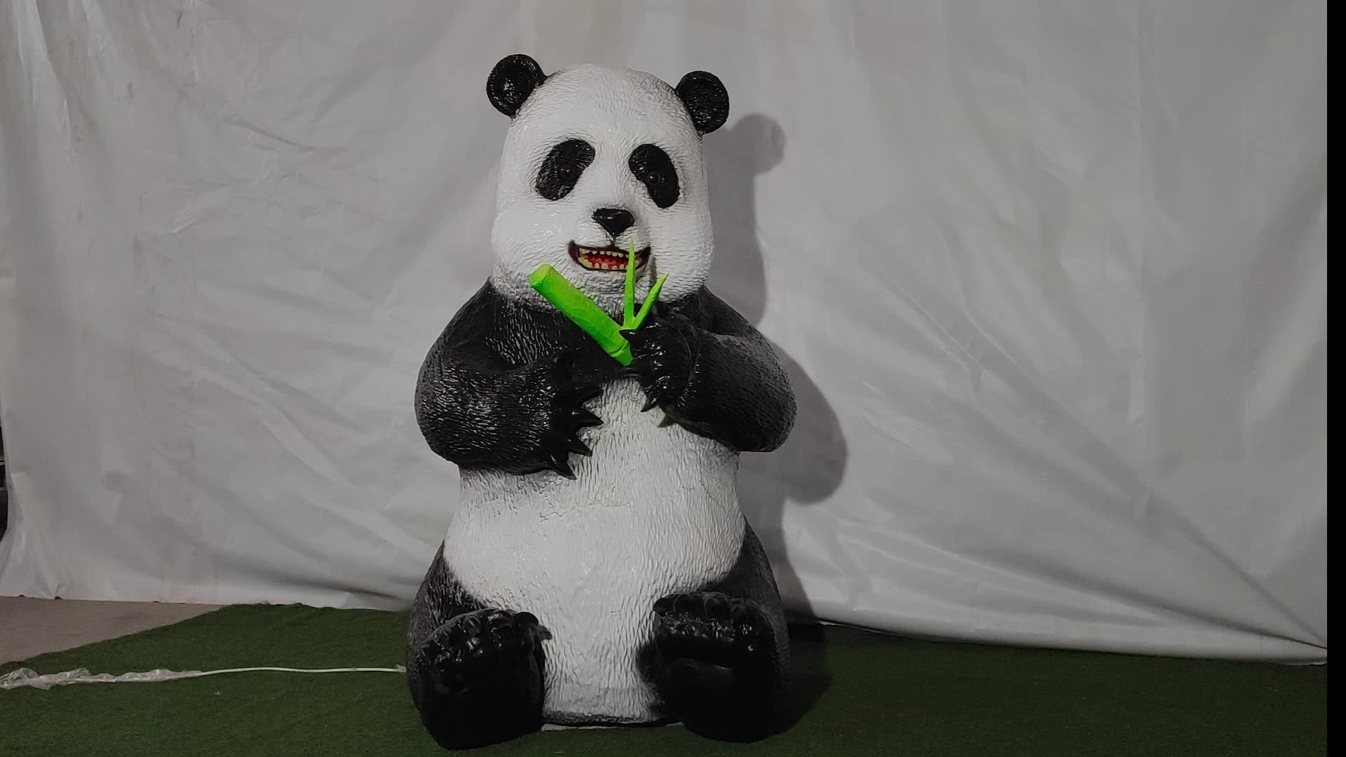 Theme Park Life Size Animal Animatronics Electric Realistic Panda Model ...
