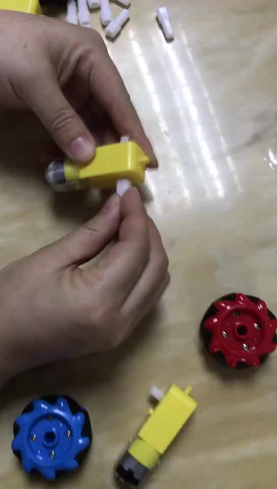 L Type Plastic Gear Motor Dc 3-6v 200rpm Yellow Double Axis Lc Motor ...