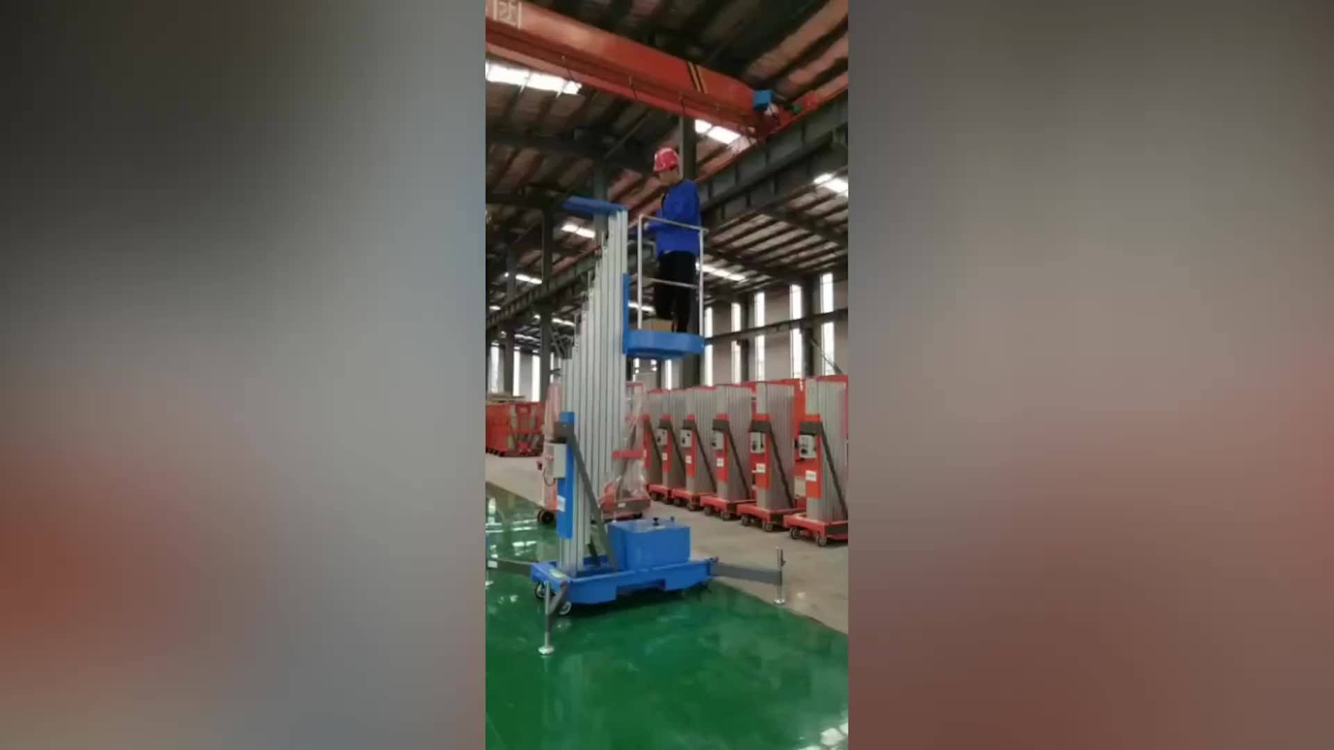 Telescopic Pole Lift Small Portable Manual One Man Lift Elevator Man ...