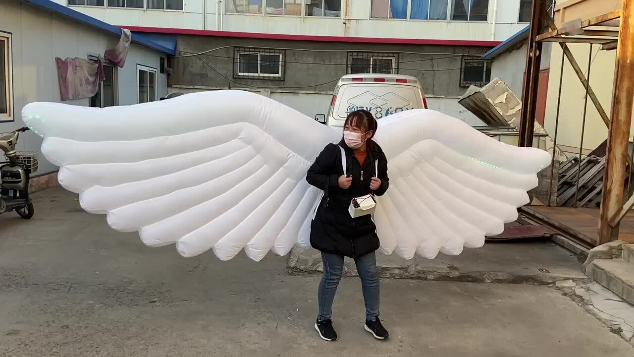 Large White Inflatable Angel Wings Costume Fairy Wings For Wedding ...