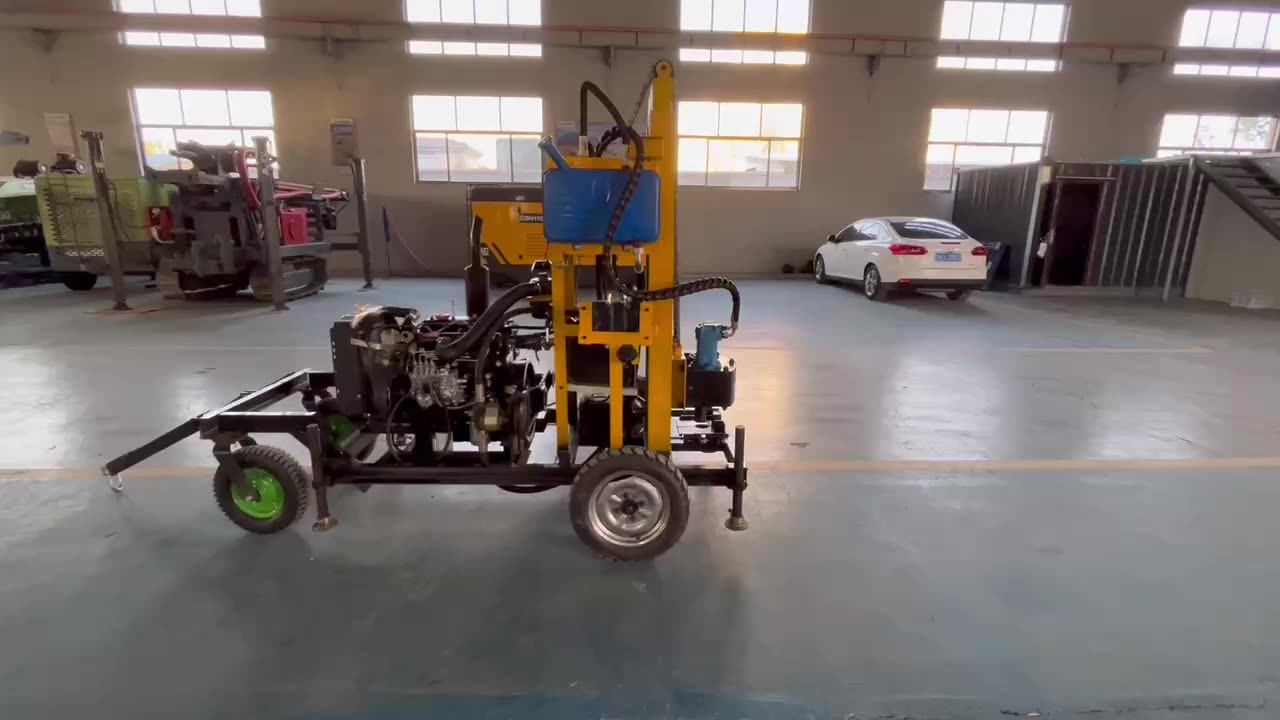 Portable 61hp Small Diesel Hydraulic 250 Meters Water Well Drilling ...