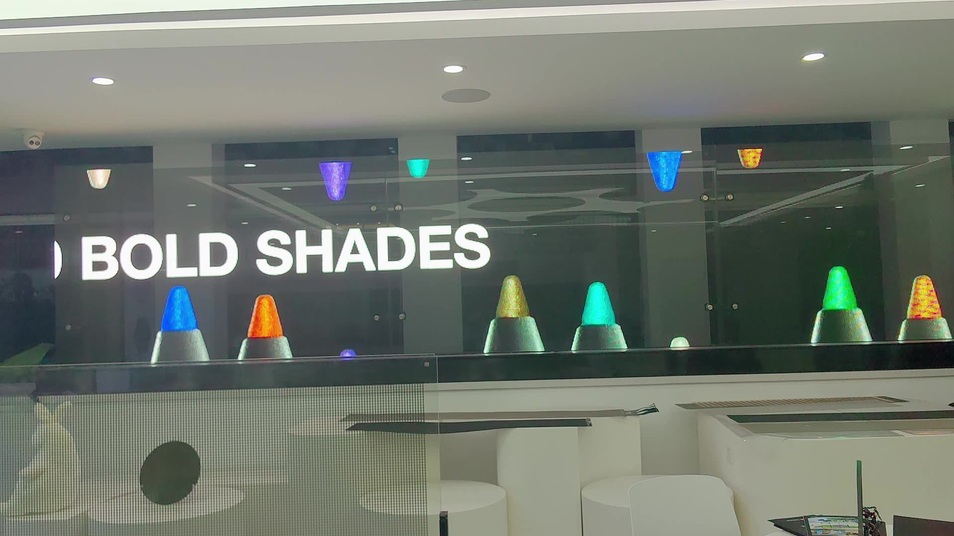 High Transparency Indoor Flexible Film Led Screen Full Color Glass ...