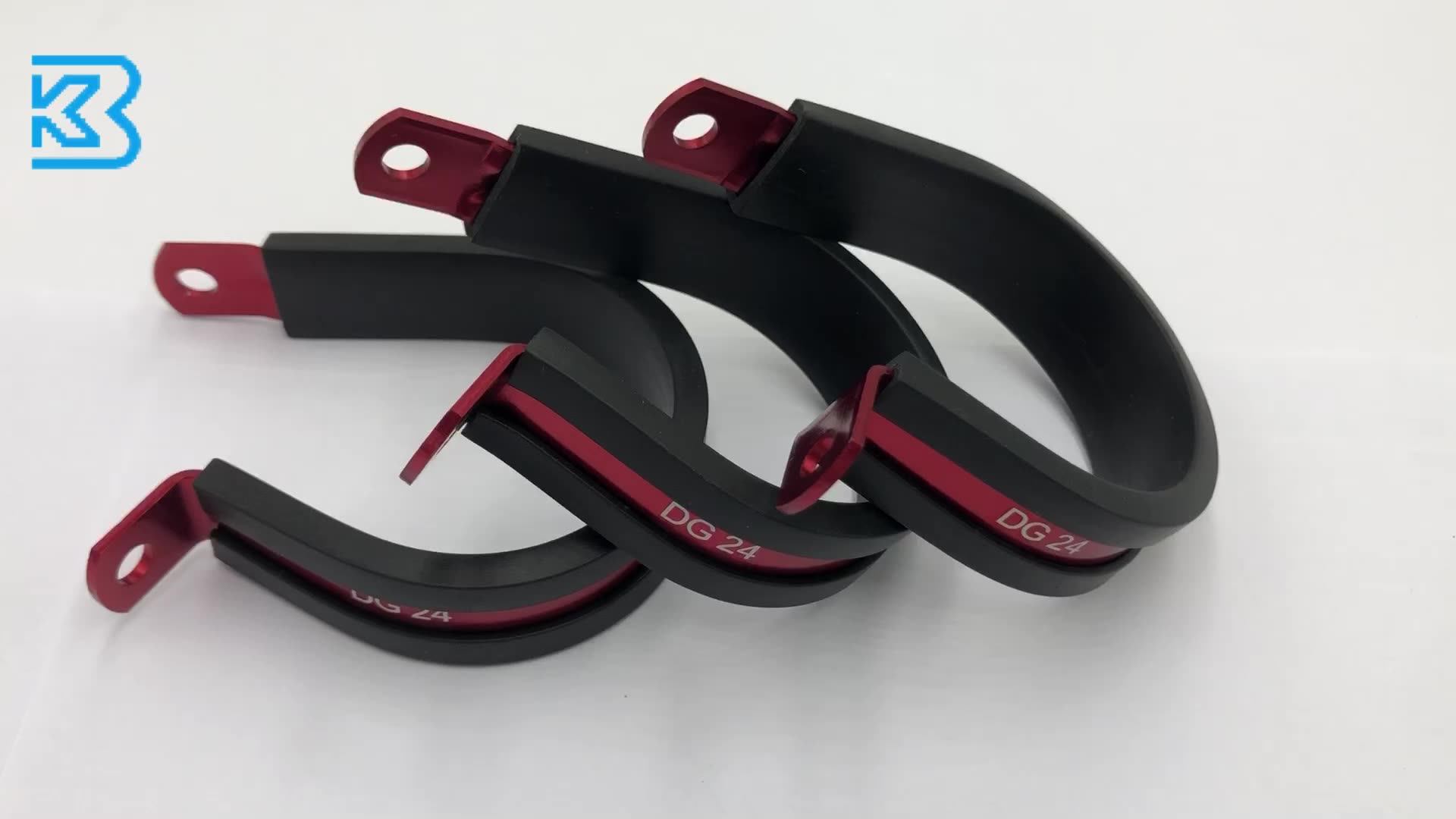 Car Tuning Parts Aluminum Rubber Cushioned P Type Clips Fixing Hose ...