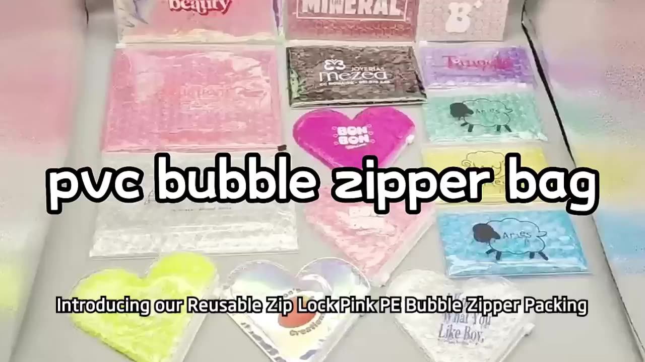 Reusable Recyclable Plastic Zipper Bubble Packaging Bag With Slider Top ...