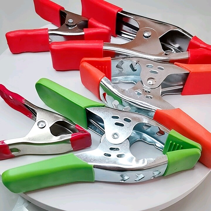 6-inch Spring Loaded Metal Steel Spring Clamp Wood White A Shape Clamp ...