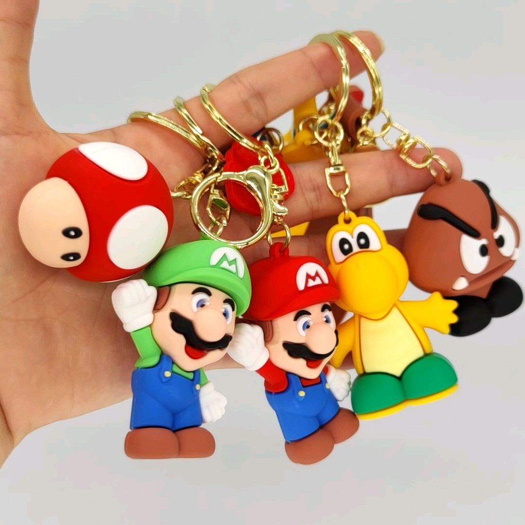 New Design Mario Keychain 3d Key Chain Bag Pendant Mario Yoshi Keychain ...
