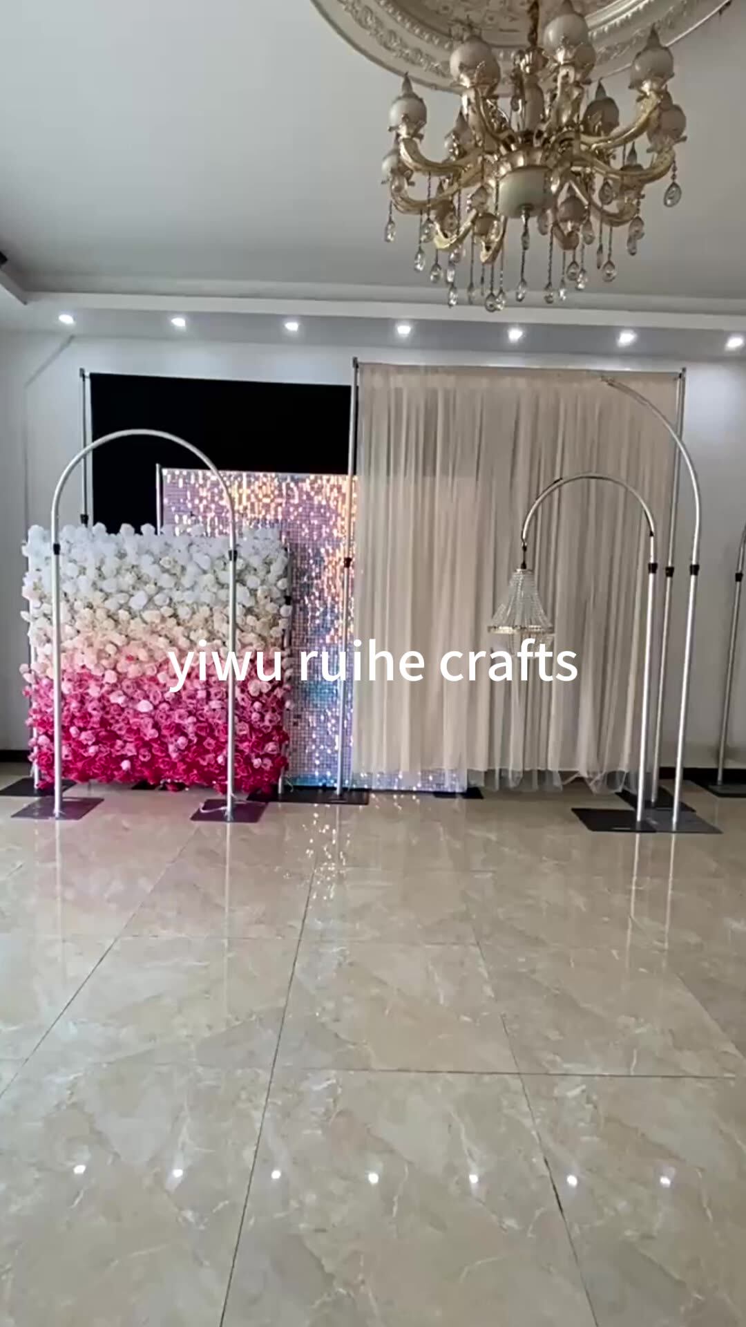 Event Venue Reception Decor Heavy Duty Floor Stand Crystal Chandelier ...