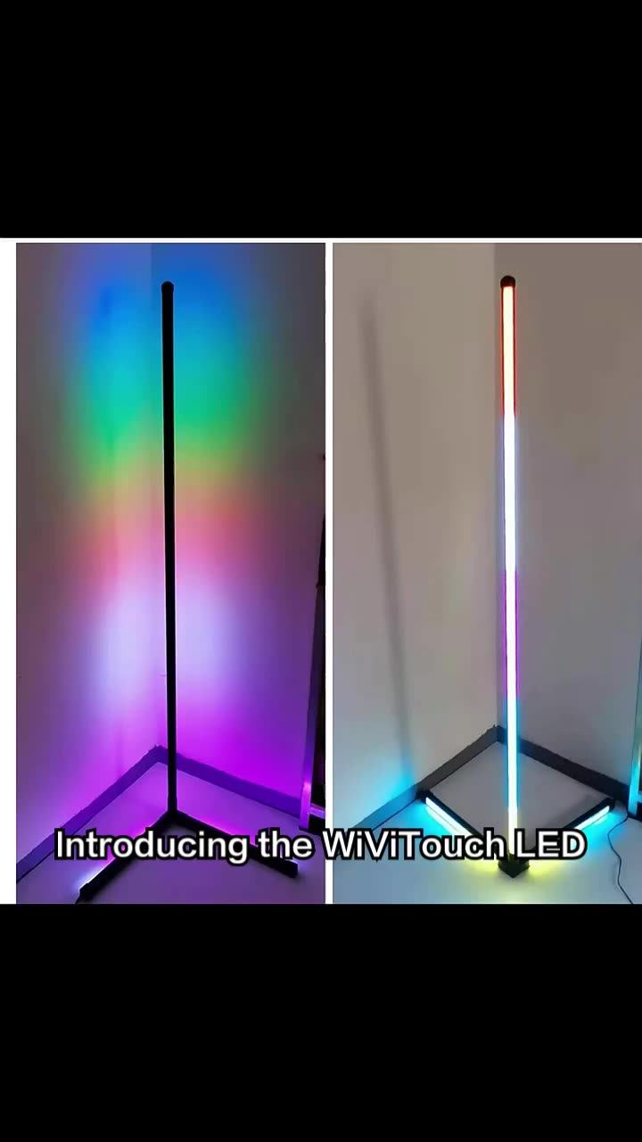 Creative Idea Rgb Corner Standing Light Splicing Led Tripod Floor Lamp ...