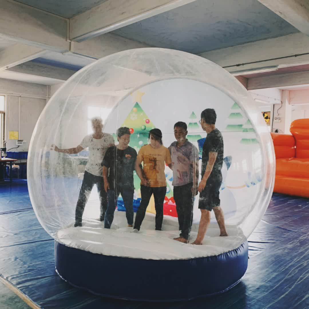Commercial Outdoor Display Christmas Snow Globe Bubble Tent Inflatable ...