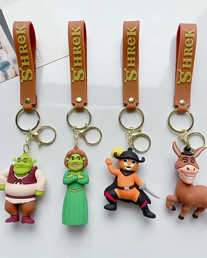 New Cartoon Monster Shrek Keychain Doll Delicate Couple Backpack Car ...