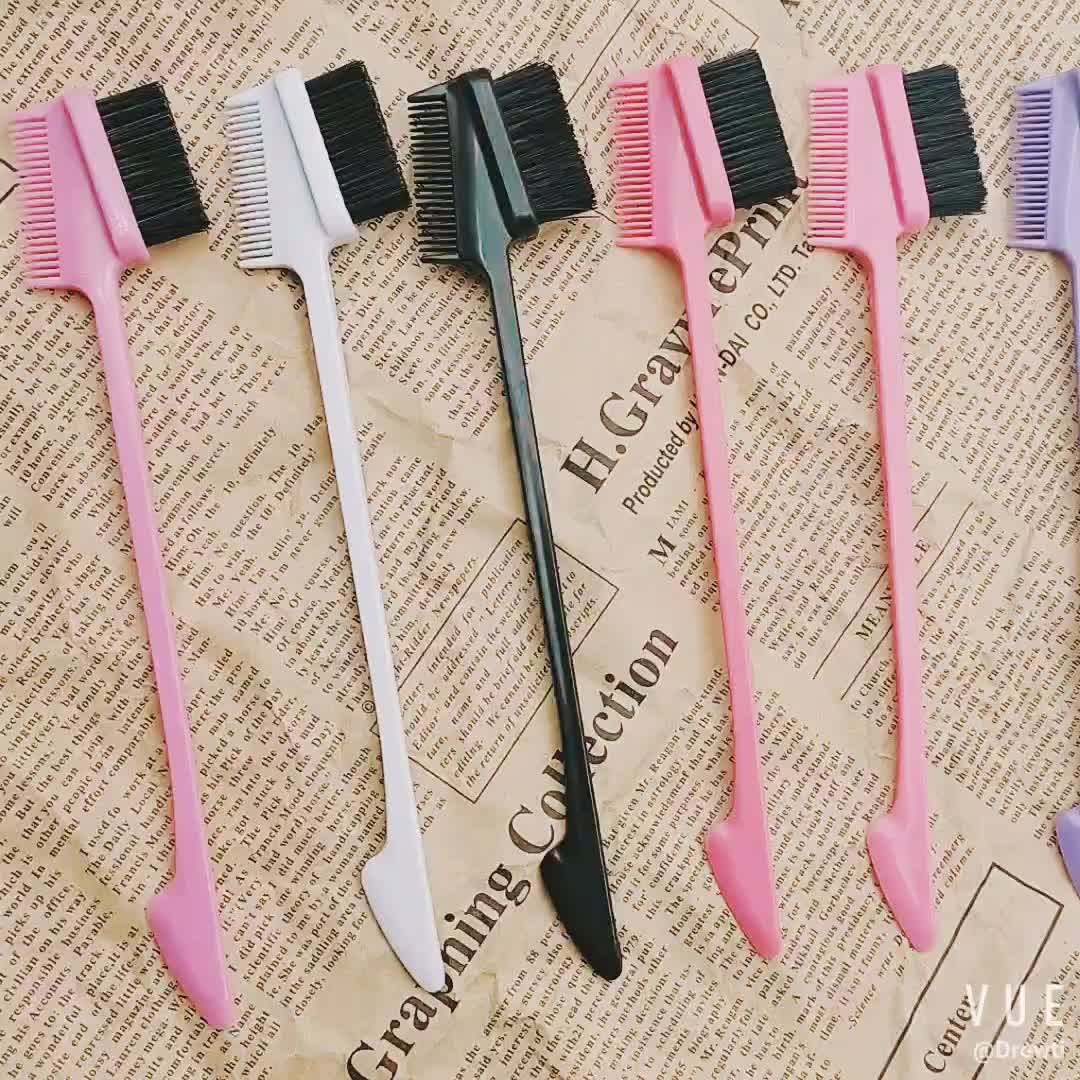 Double Sided Hair Edge Control Brushes Comb Eyebrow Brushes - Buy Edge ...