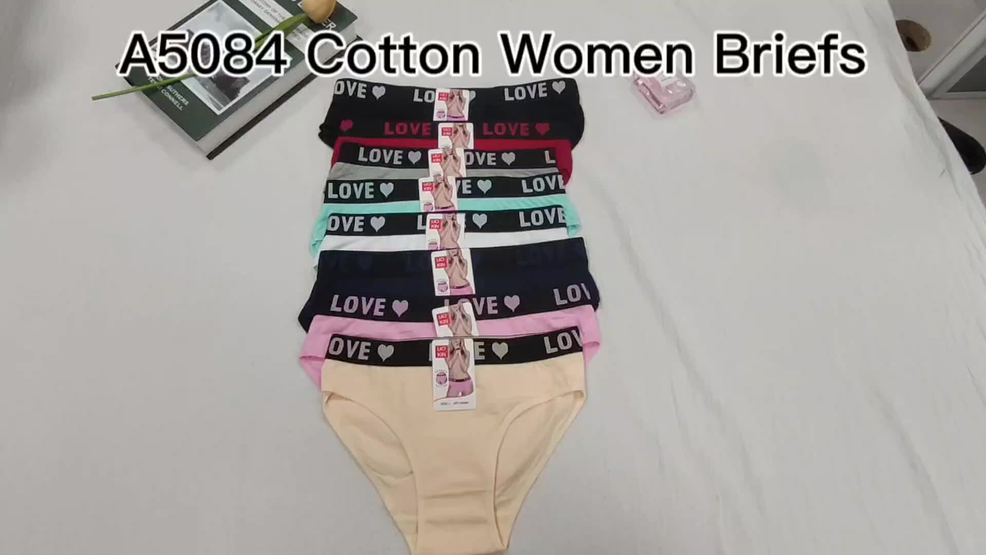 Uokin Female Underwear Cotton Panties High Waist Cotton Spandex Cheap Price Bulk Sale Print ...