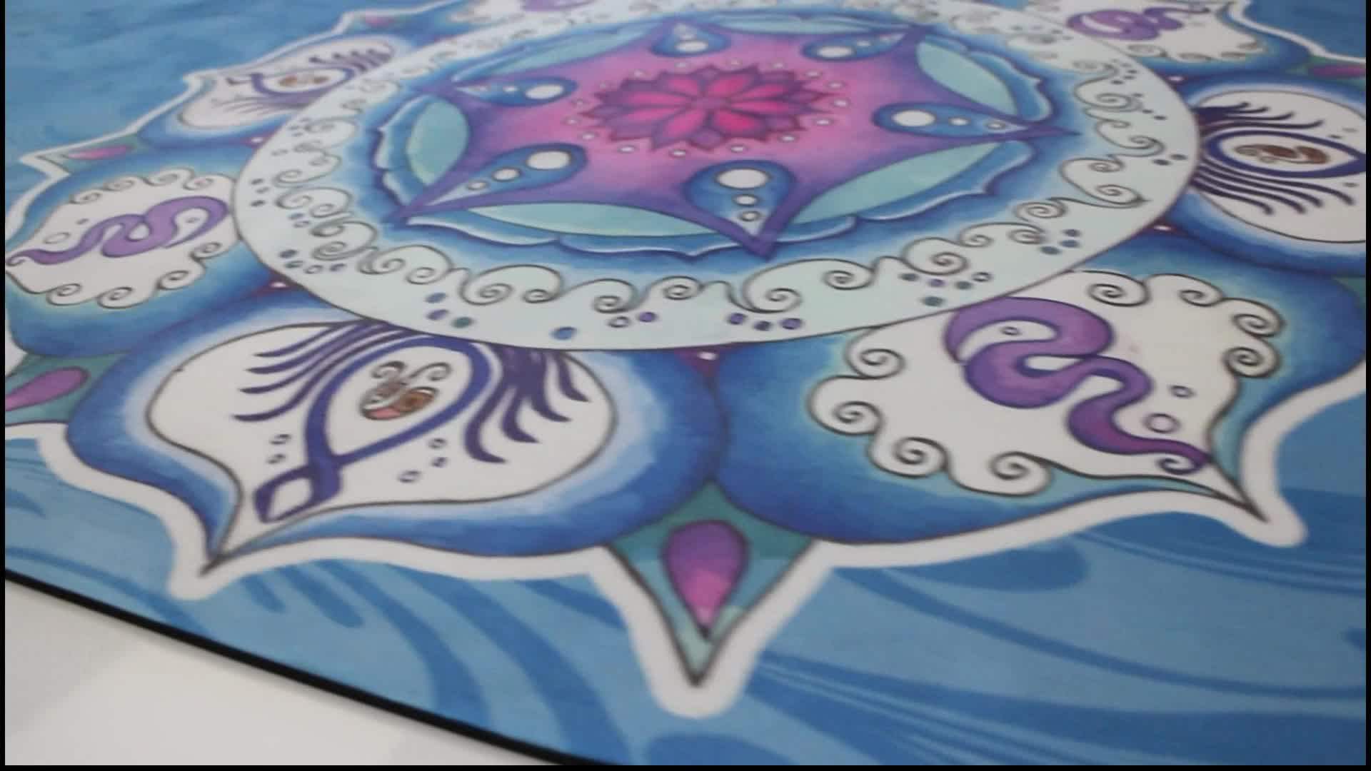 Colorful Custom Natural Rubber Digital Printed Yoga Mat Liquid ...