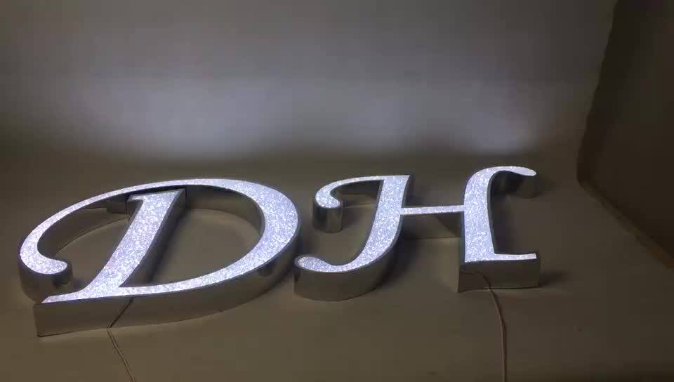 Custom Crystal Lettering Raised As 3d Effect - Buy Custom Crystal ...